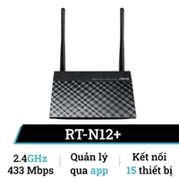 Router Wifi Chuẩn N 300Mbps Asus RT-N12+ giá rẻ, chính hãng