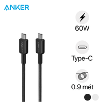 Cáp Anker 322 USB-C to USB-C 0.9m Nylon A81F5H11 | Giá rẻ