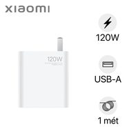 Sạc Xiaomi cổng USB-A 120W kèm cáp Type-C | Giá rẻ