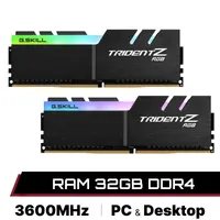 RAM PC GSKILL Trident Z RGB 32GB 3600MHz DDR4 | Giá rẻ