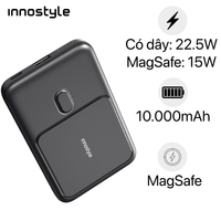 Pin sạc dự phòng Innostyle Powergo Magnectic 15W Wireless PD 22.5W 10.000mAh - Cũ | Giá rẻ
