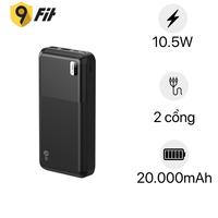 Pin dự phòng 9Fit 20.000mAh /3.7V Li-Polymer - 9PL20K1 | giá rẻ, chính hãng