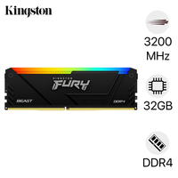 Ram PC Kingston FURY Beast RGB 32GB 3200MHz DDR4 KF432C16BB2A/32 | Giá rẻ