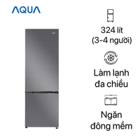 Tủ lạnh AQUA ngăn đá dưới 324 lít 2023 (AQR-B390MA(HB)) | Giá tốt