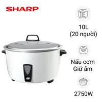 Nồi cơm điện Sharp 10 lít KSH-D1010V | Giá rẻ, dùng bền