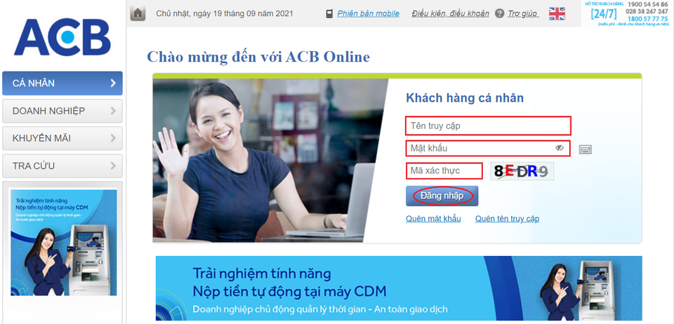 ACB Online Banking - Hướng dẫn đăng ký tài khoản ngân hàng