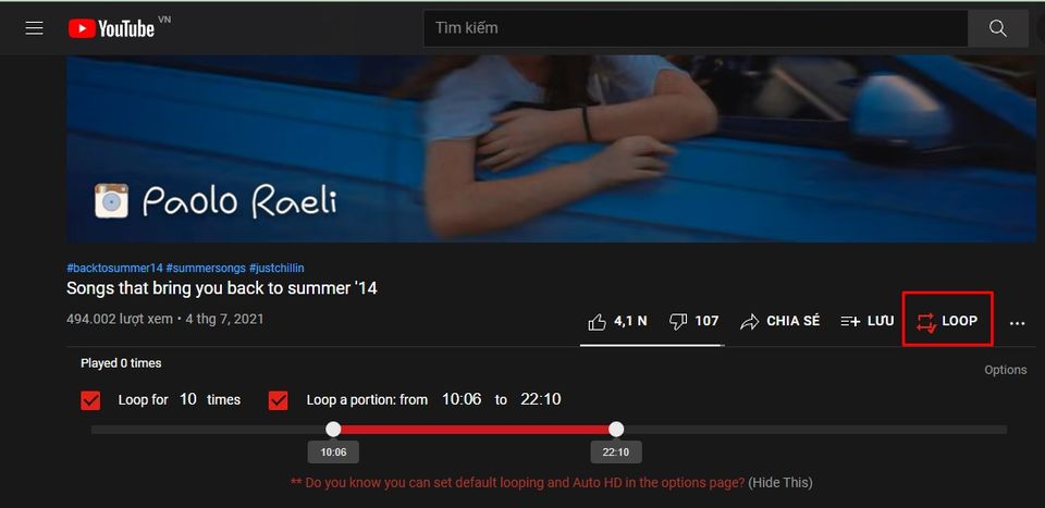 Cách replay, repeat YouTube video trên điện thoại, laptop