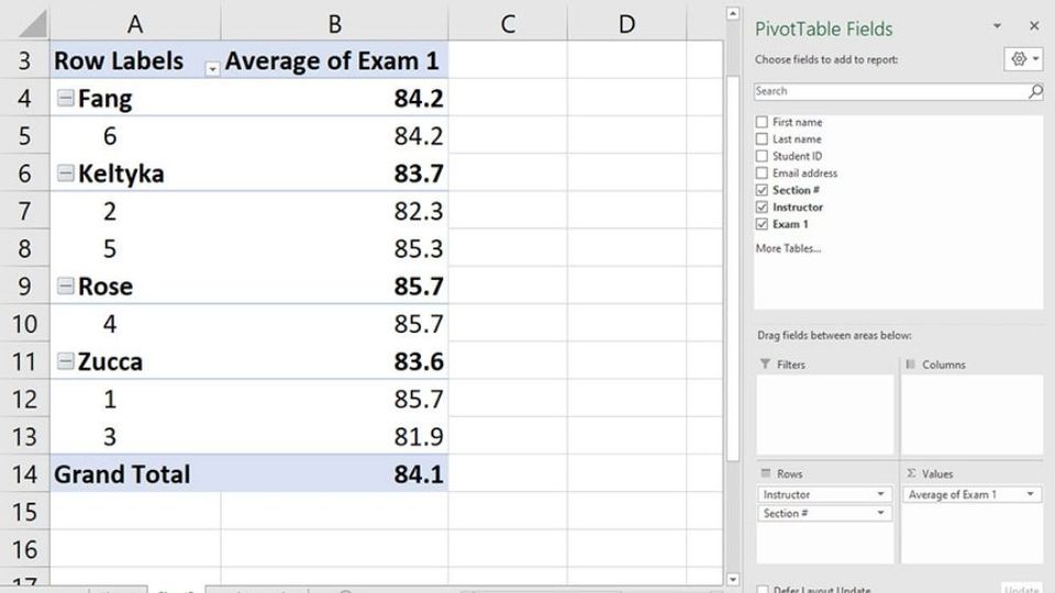 Pivot Table trong Excel - Thống kê dữ liệu cơ bản, nâng cao