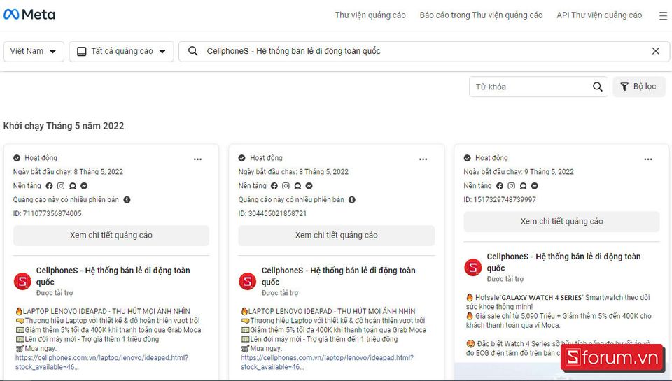 Facebook Library - Xem quảng cáo fanpage cực đơn giản