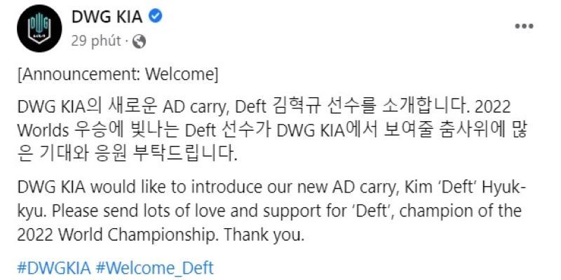 LMHT: DK bảo không cần Viper, bởi vì đã có Deft!