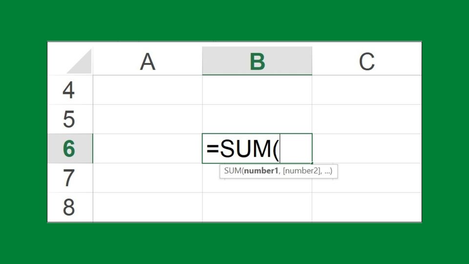 Cách sử dụng hàm SUM trong Excel để tính tổng