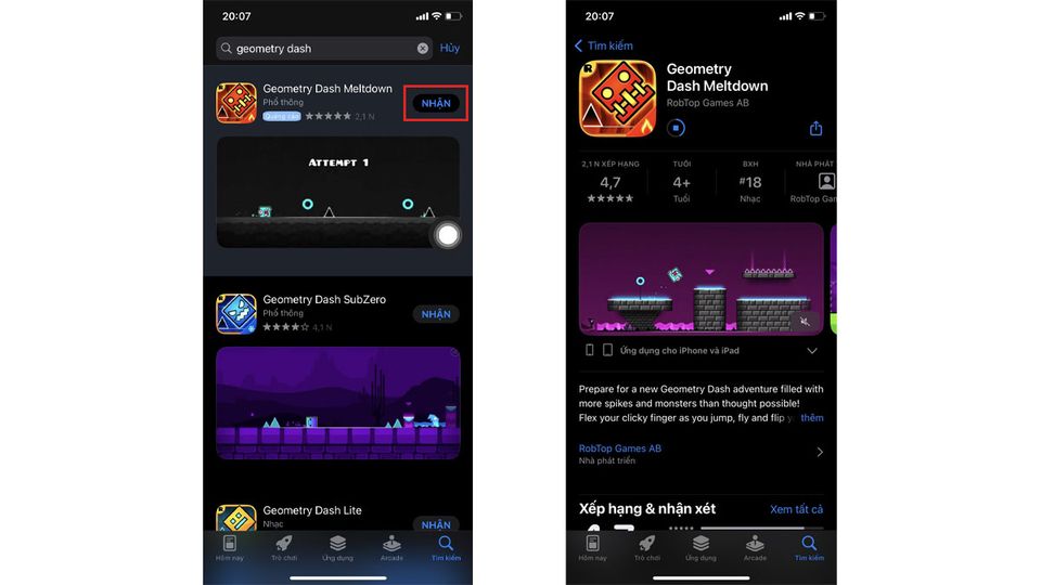 Cách tải Geometry Dash trên Android, iOS và máy tính