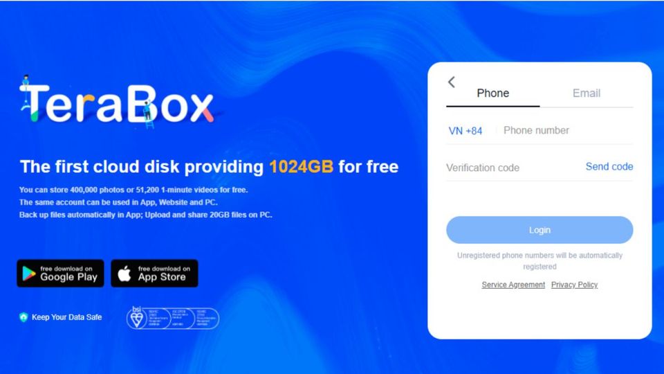 Tải TeraBox: Ứng dụng lưu trữ đám mây trên iOS, Android, PC