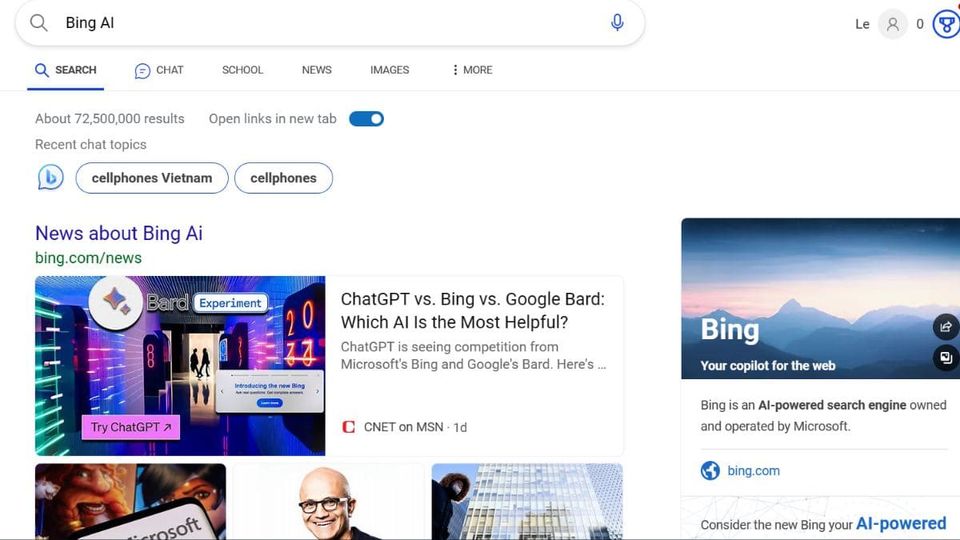 Bing AI là gì? Tính năng, cách đăng ký sử dụng Bing AI chat