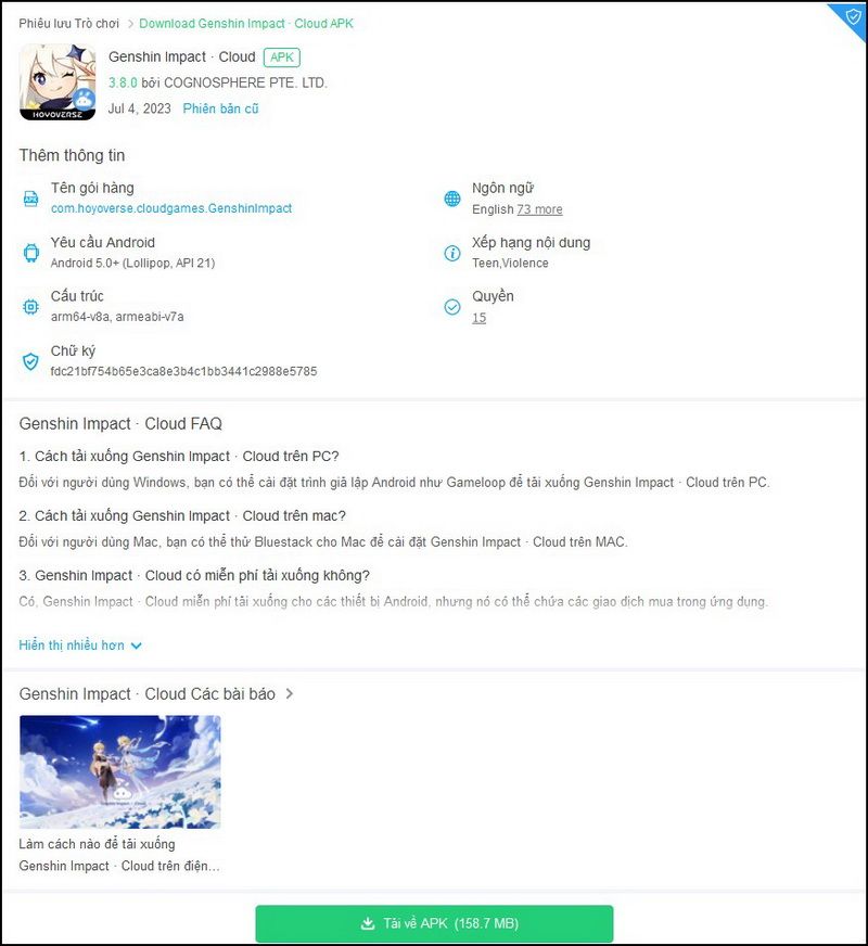 Hướng dẫn chơi Genshin Impact Cloud "chính hãng", giải quyết mọi vấn đề dung lượng và cấu hình