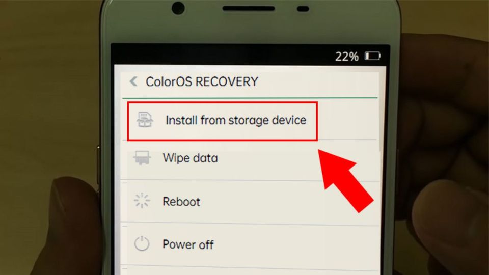 Cách thoát khỏi ColorOS Recovery OPPO cực đơn giản