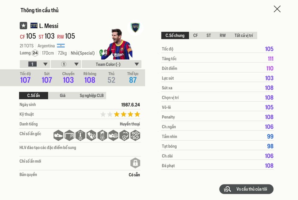 FC Online: Đánh giá các mùa thẻ hot của Messi - chủ nhân QBV 2023