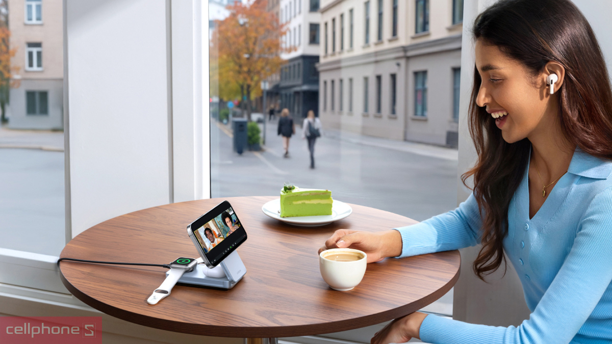 Đế sạc không dây gấp gọn Ugreen MagFlow 3 trong 1 25W 55964 | Giá rẻ