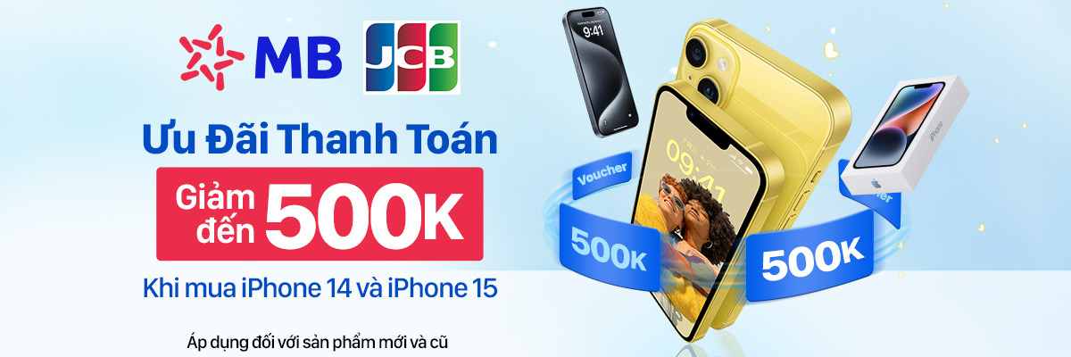 GIẢM 500.000VNĐ KHI THANH TOÁN BẰNG THẺ TÍN DỤNG JCB MB BANK