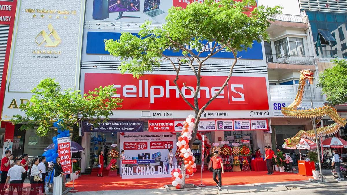 Hệ thống cửa hàng điện thoại CellphoneS tại Đà Nẵng
