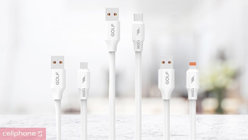 Cáp Golf USB-A to Type-C sạc nhanh 120W GC-98T 1 mét | Giá rẻ