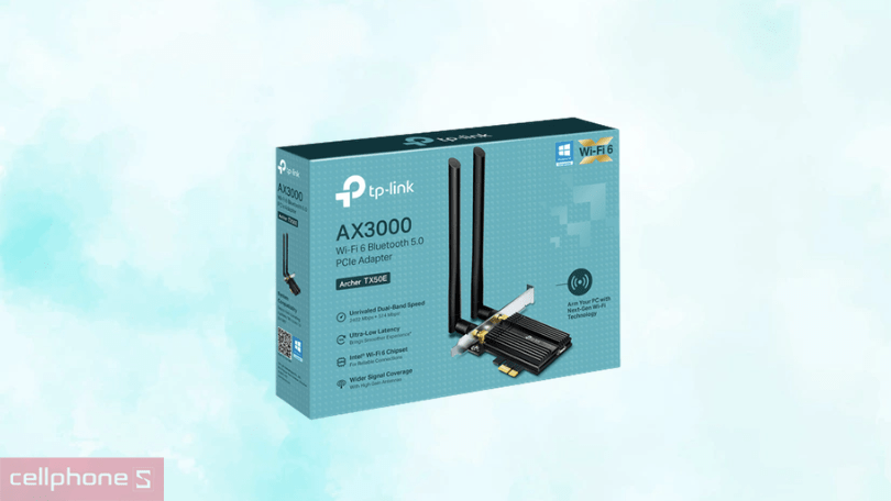 Card Mạng Wireless PCIe TP-Link Archer TX50E | Giá rẻ