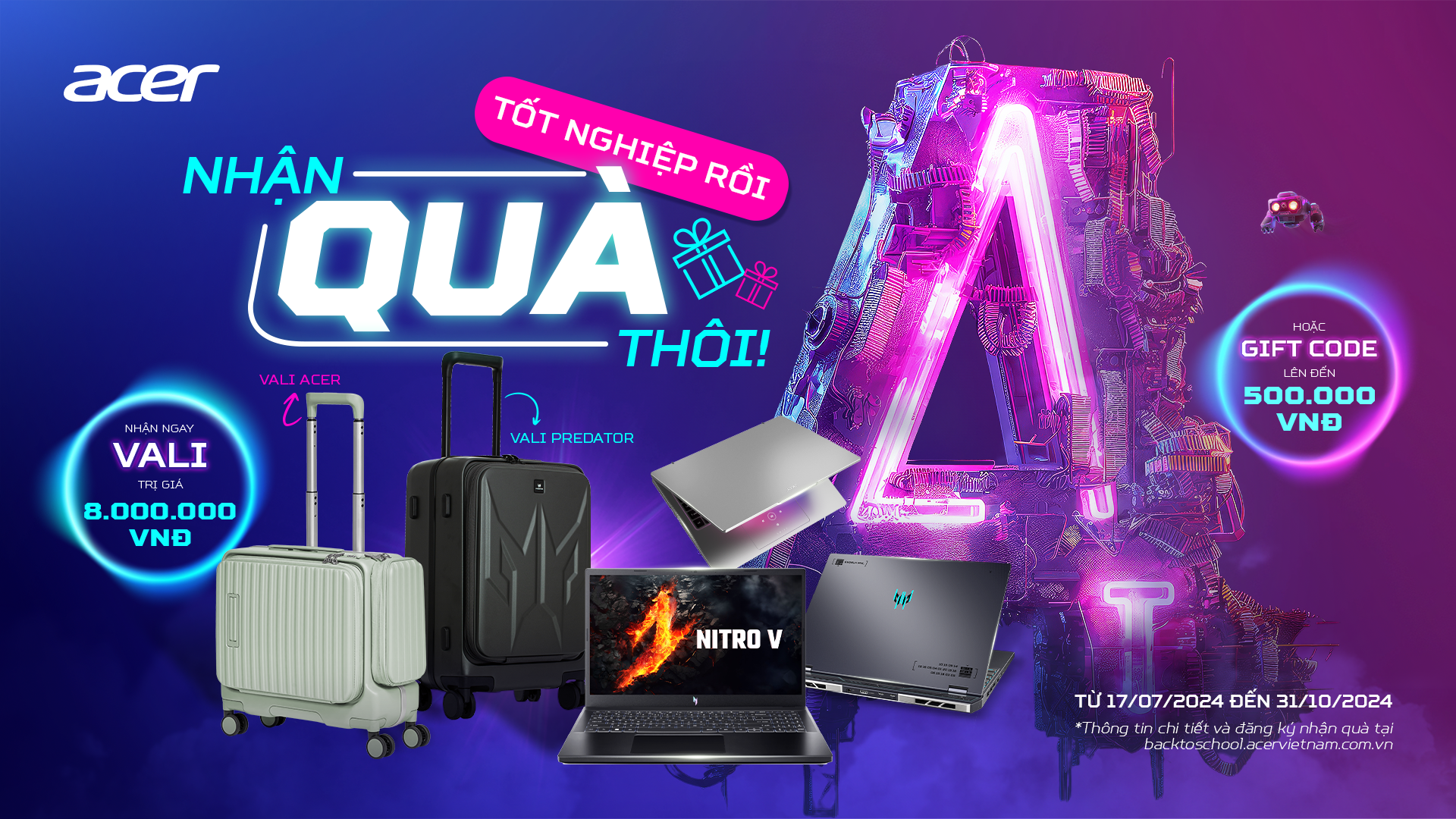 Acer BTS Promotion – TỐT NGHIỆP RỒI – NHẬN QUÀ THÔI