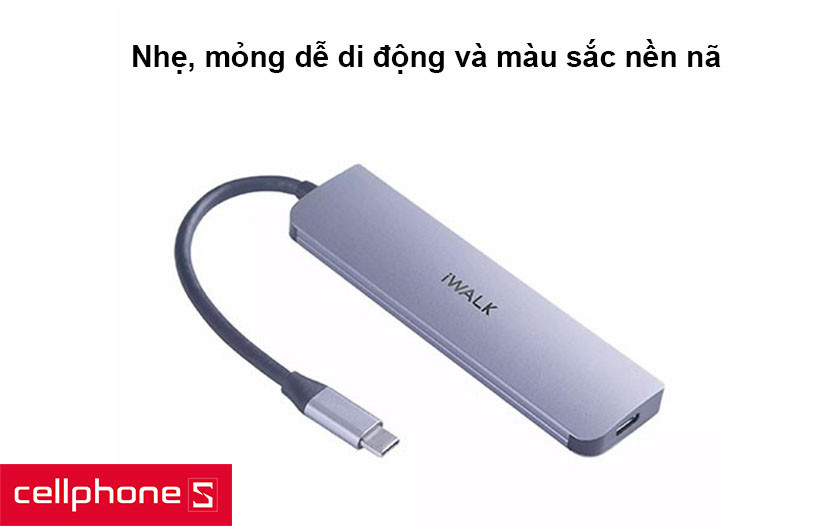 Hub chuyển đổi Type C iWalk ADH001-016A 5 in 1 | Giá rẻ