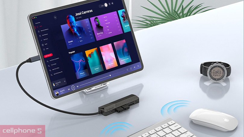 Hub chuyển đổi Type C Orico MDK-6P-BK 6 IN 1 | Giá rẻ