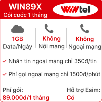 Sim Wintel tốc độ cao | Không giới hạn data, giá tốt 09/2024