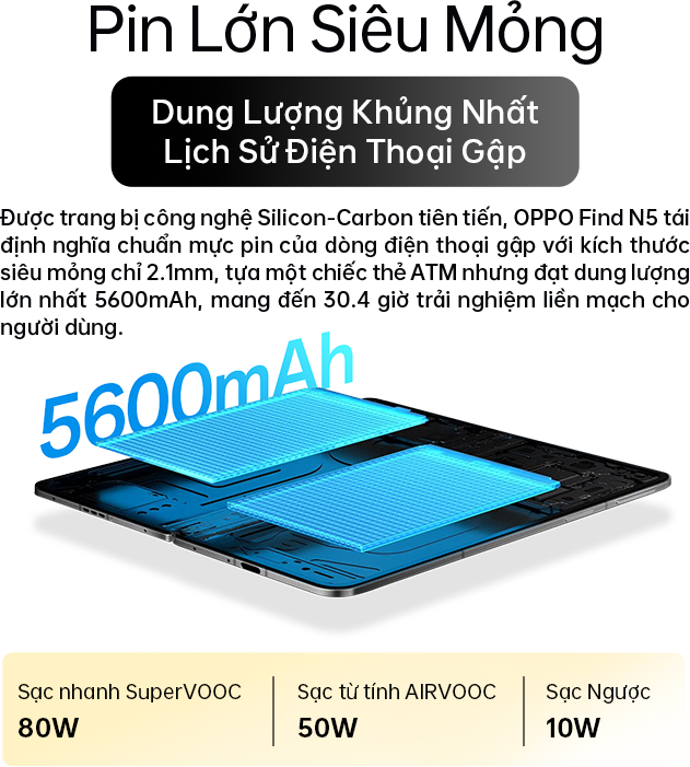 OPPO Find N5 ra mắt chính thức, đặt trước giảm ngay >15tr