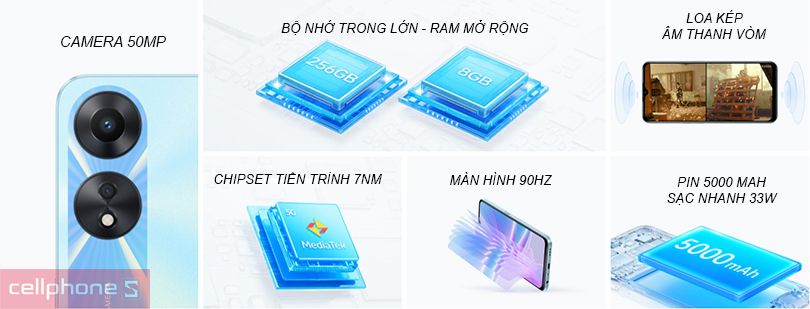 OPPO A58 (6GB 128GB) chính hãng | Cơ hội mua giảm nửa giá