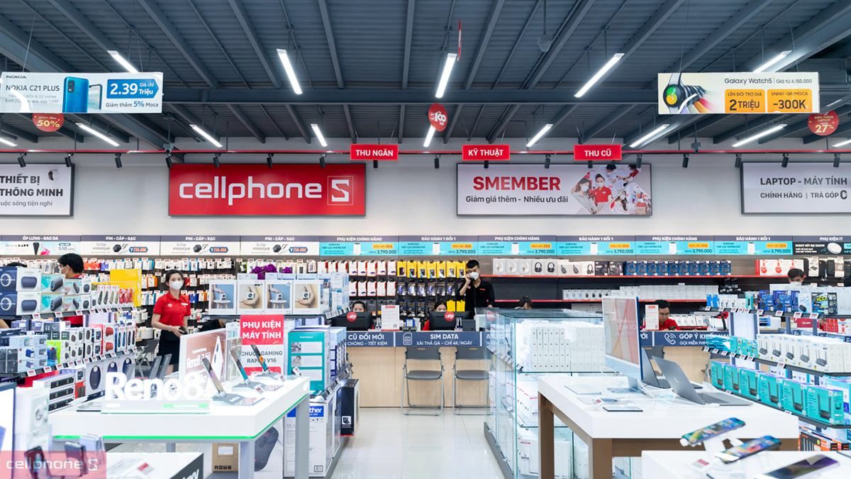 Hệ thống cửa hàng CellphoneS tại Kiên Giang