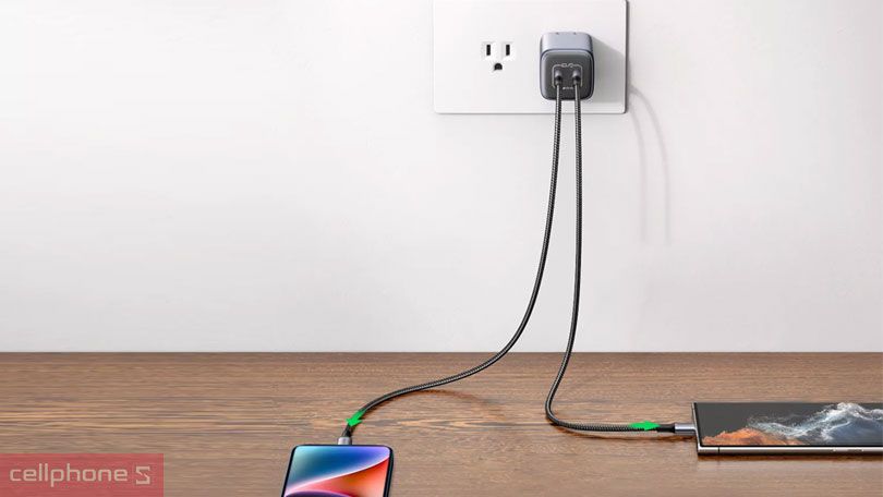 Củ sạc nhanh Ugreen GaN Nexode 2 cổng USB-C ( US ) 45W CD294 90572 | Giá rẻ