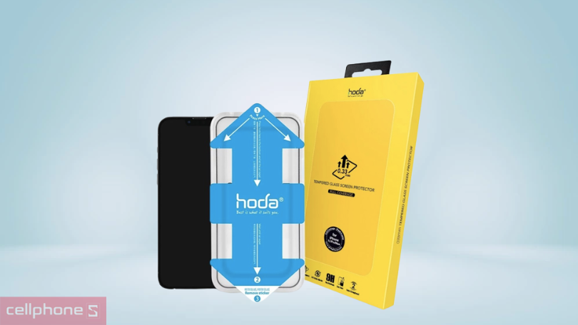 Kính cường lực iPhone 14 Plus/13 Pro Max Hoda có kit hỗ trợ dán | Giá rẻ