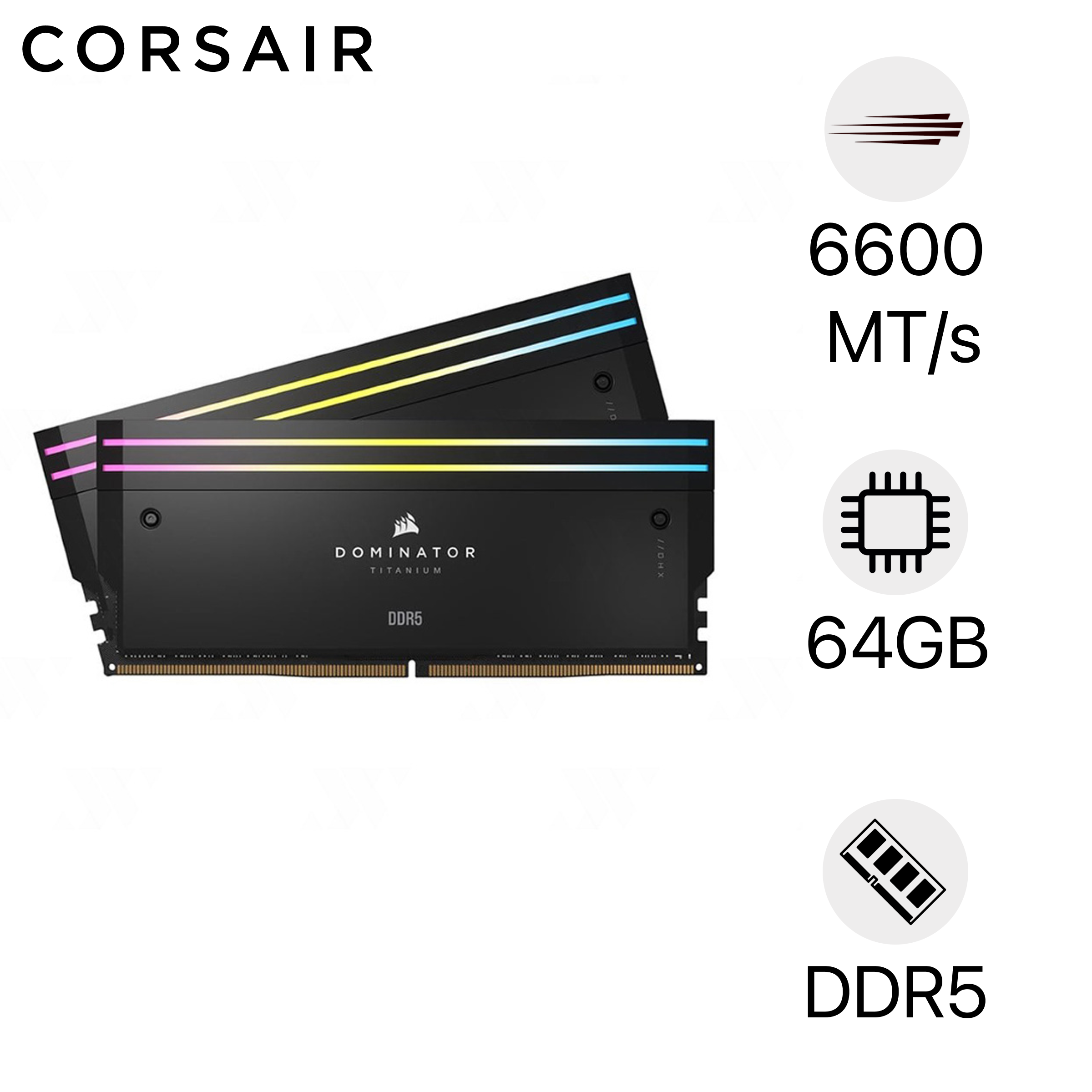 RAM Corsair Dominator Titanium RGB DDR5 6600MT/s 64GB | Giá rẻ