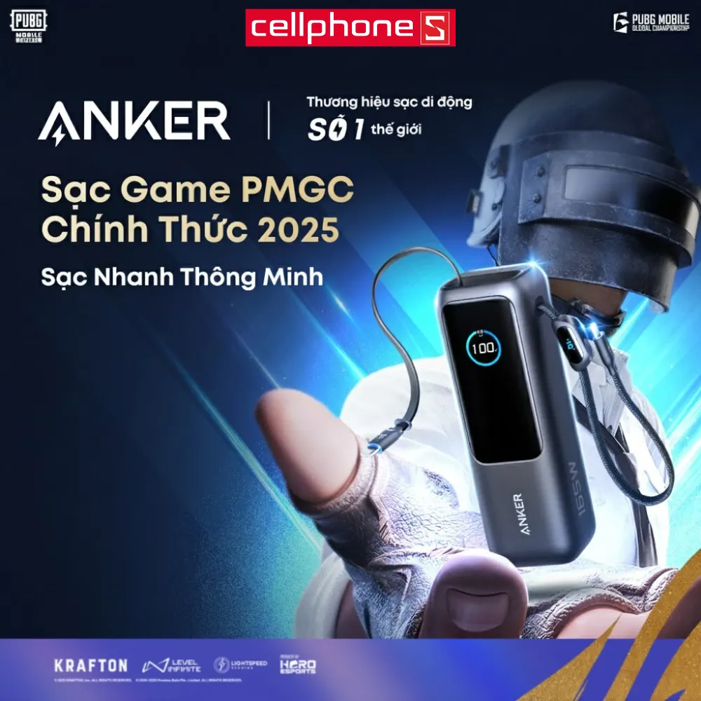 Pin dự phòng Anker 25.000mAh 165W tích hợp cáp rút gọn A1695 - Cũ | Giá rẻ