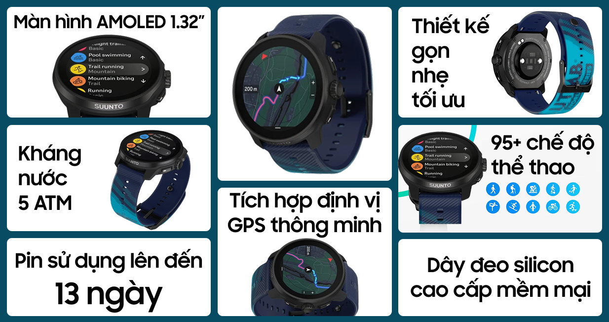 Đồng hồ Suunto Race S UTMB | Giá rẻ, bảo hành 12 tháng