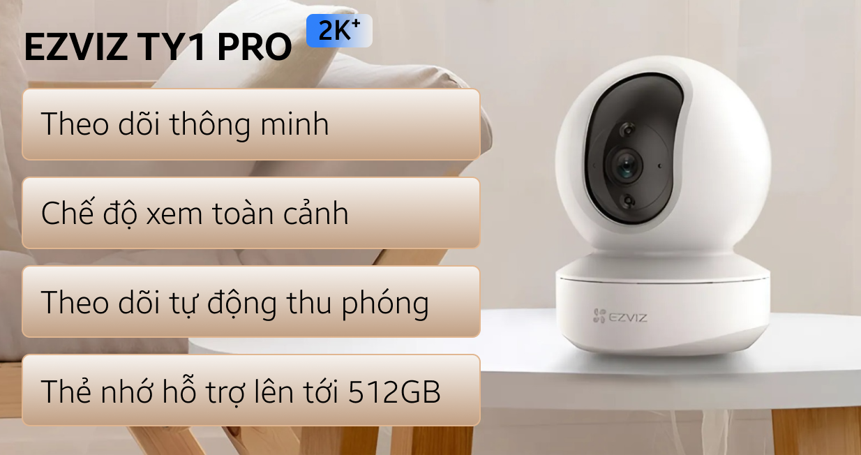 Camera IP 360 độ 4MP Ezviz TY1 Pro - Cũ | Giá rẻ