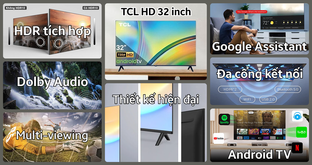 Android Tivi TCL HD 32 inch 2024 (32S5400A) | Giá cực tốt