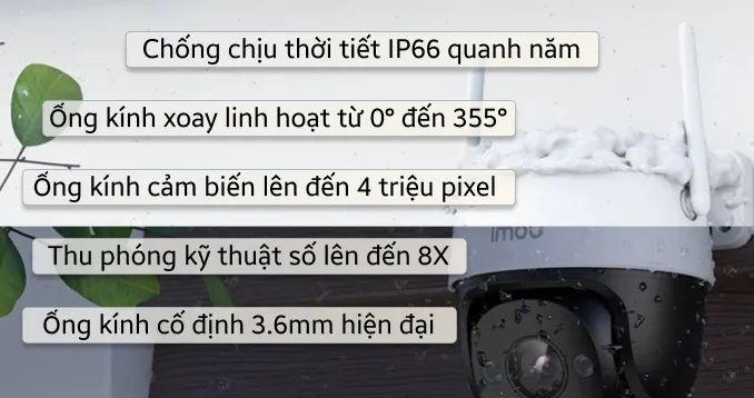 Camera IP ngoài trời 360 độ 3MP IMOU S31FEP Full Color | Giá rẻ