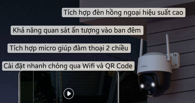 Camera IP ngoài trời 360 độ 5MP IMOU S51FEP Full Color | Giá rẻ