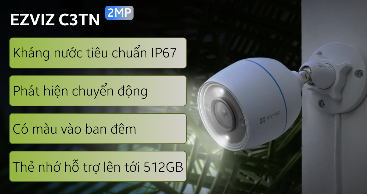 Camera IP Wifi Ezviz C3TN 1080P Full Color - Cũ | Giá rẻ