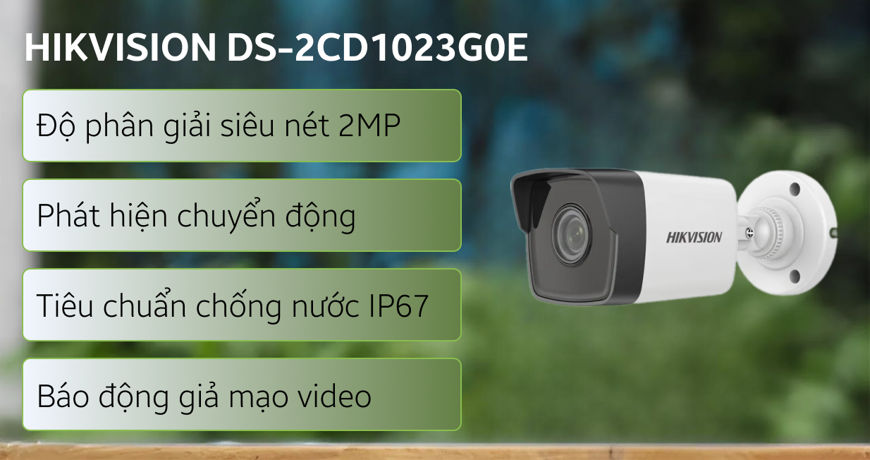 Camera IP Hikvision DS-2CD1023G0E 2MP - Cũ | Giá rẻ