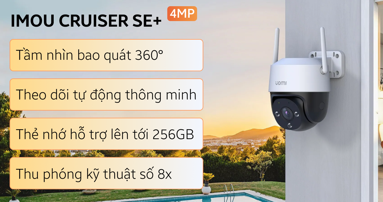 Camera IP ngoài trời WiFi IMOU S41FP 4MP | Chính hãng, giá rẻ, bền