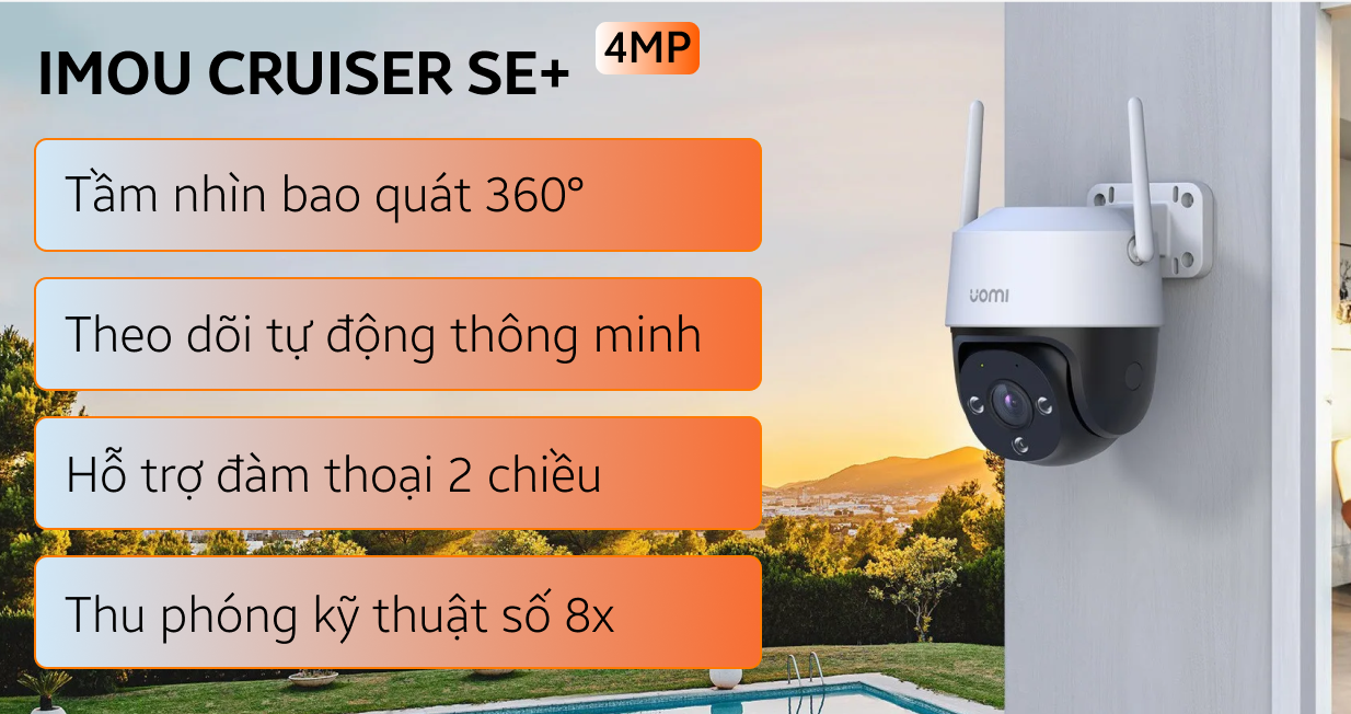 Camera IP ngoài trời WiFi IMOU S41FP 4MP - Cũ | Giá rẻ