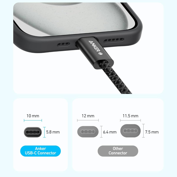 Cáp Anker Zolo USB-C to USB-C 240W dài 1m A8060 | Giá rẻ