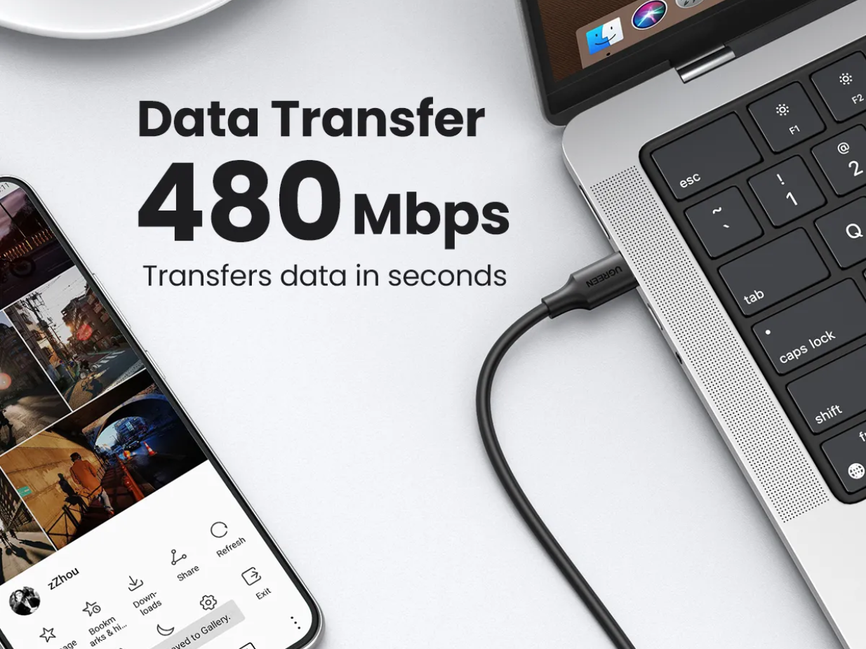 Cáp Ugreen Type-C to Type-C 60W 1M US286 | Giá rẻ