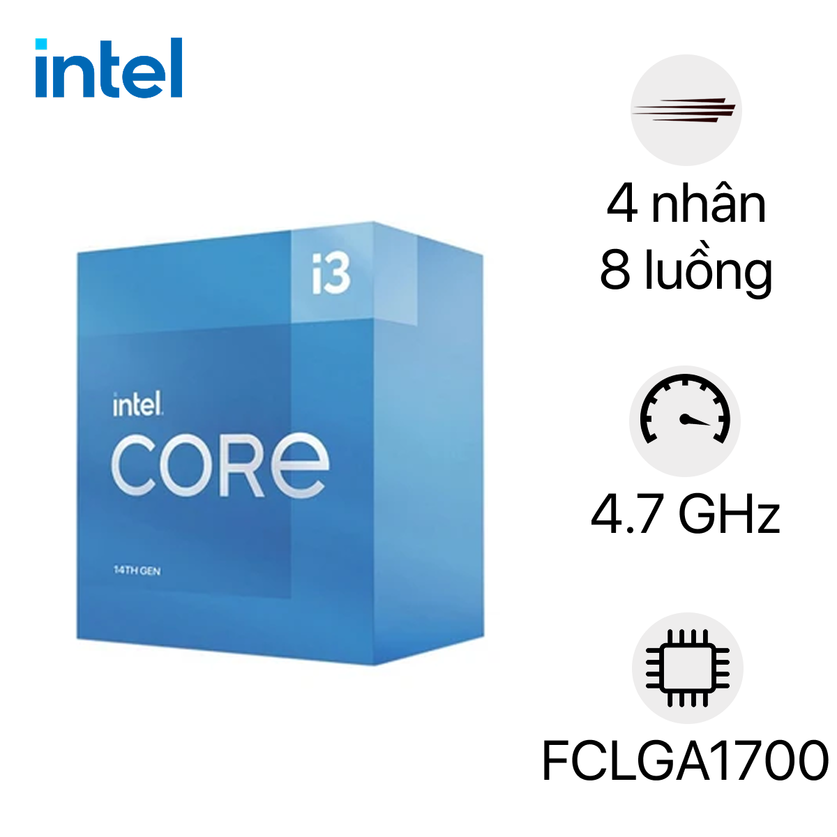 CPU Intel Core i3 14100 (Tray) | Giá rẻ