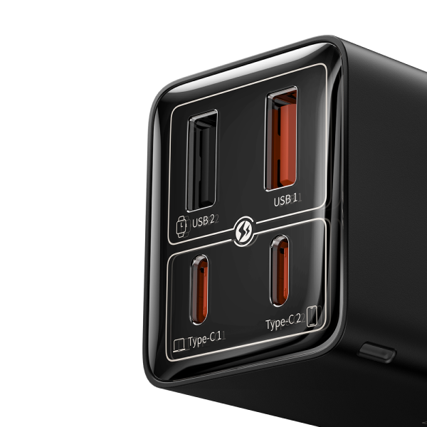 Sạc nhanh Baseus GaN6 Pro 2C + 2U 65W US kèm cáp C-C 100W 1m | Giá rẻ